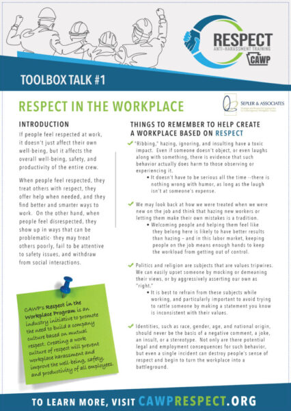 RESPECT in the Workplace - CAWP